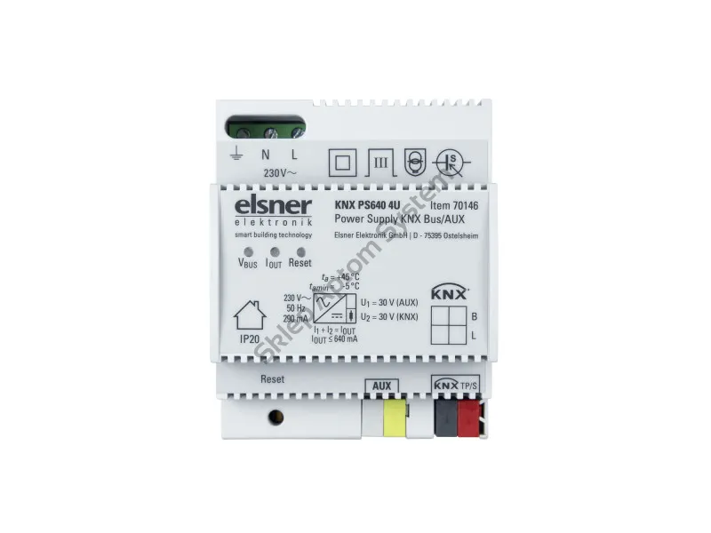 KNX PS640 4U Elsner zasilacz magistrali KNX 640 mA